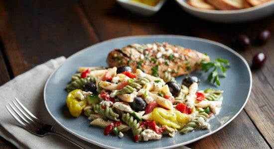 Greek Feta Village Pasta Salad | Oak House Deli Inc.